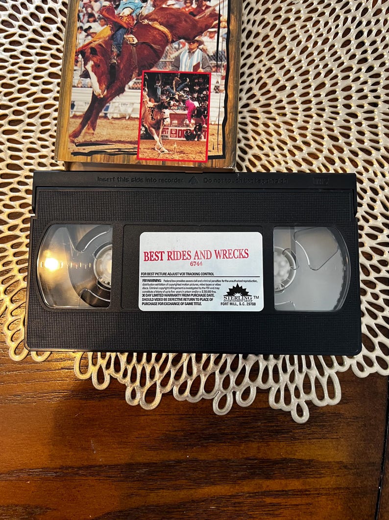 Vintage Rides and Wrecks Cowboy VHS Tape, Vintage Cowboy VHS Tape ...