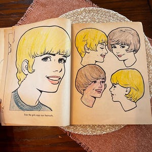 Vintage Beatles Coloring Book, Beatles Coloring Book, the Beatles ...