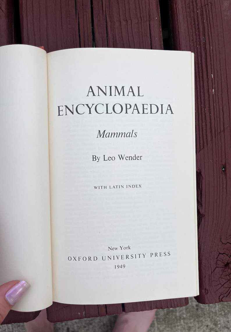 Vintage Animal Encyclopedia, Animal Encyclopedia, Animal Reference Book ...