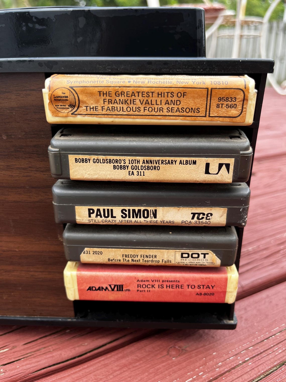 8 Ttack Tapes and Tape Holder, 8 Track Tape Storage, 8 Track Tapes ...