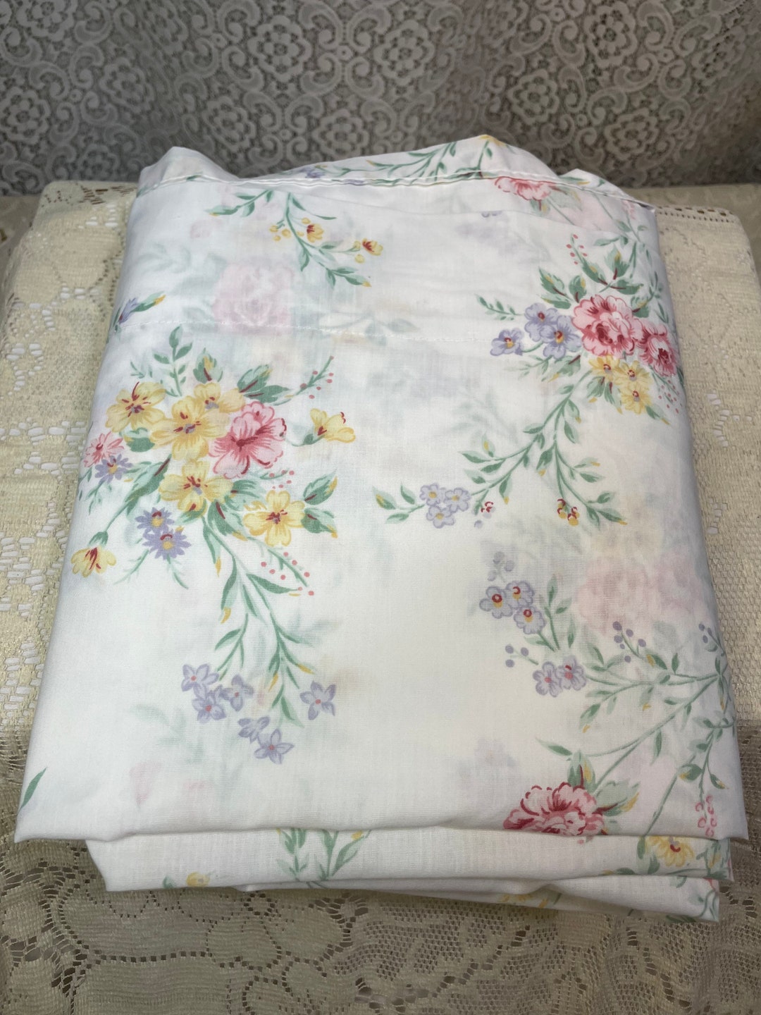 Vintage Full Flat Floral Sheet, Vintage Full Sheets, Vintage Sheets ...