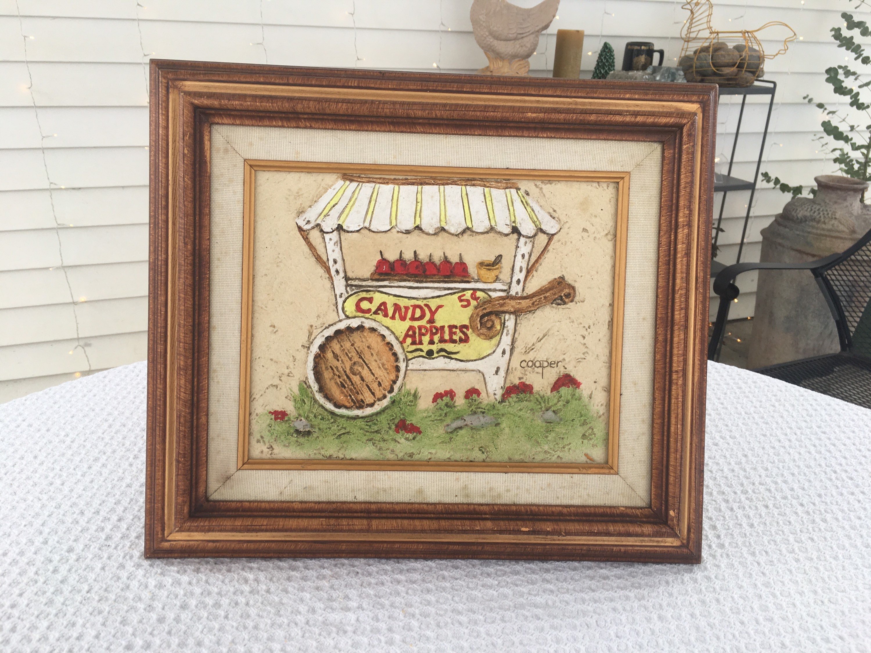 Vintage Candy Apple Cart Concepts in Art Textured Framed Art - Etsy