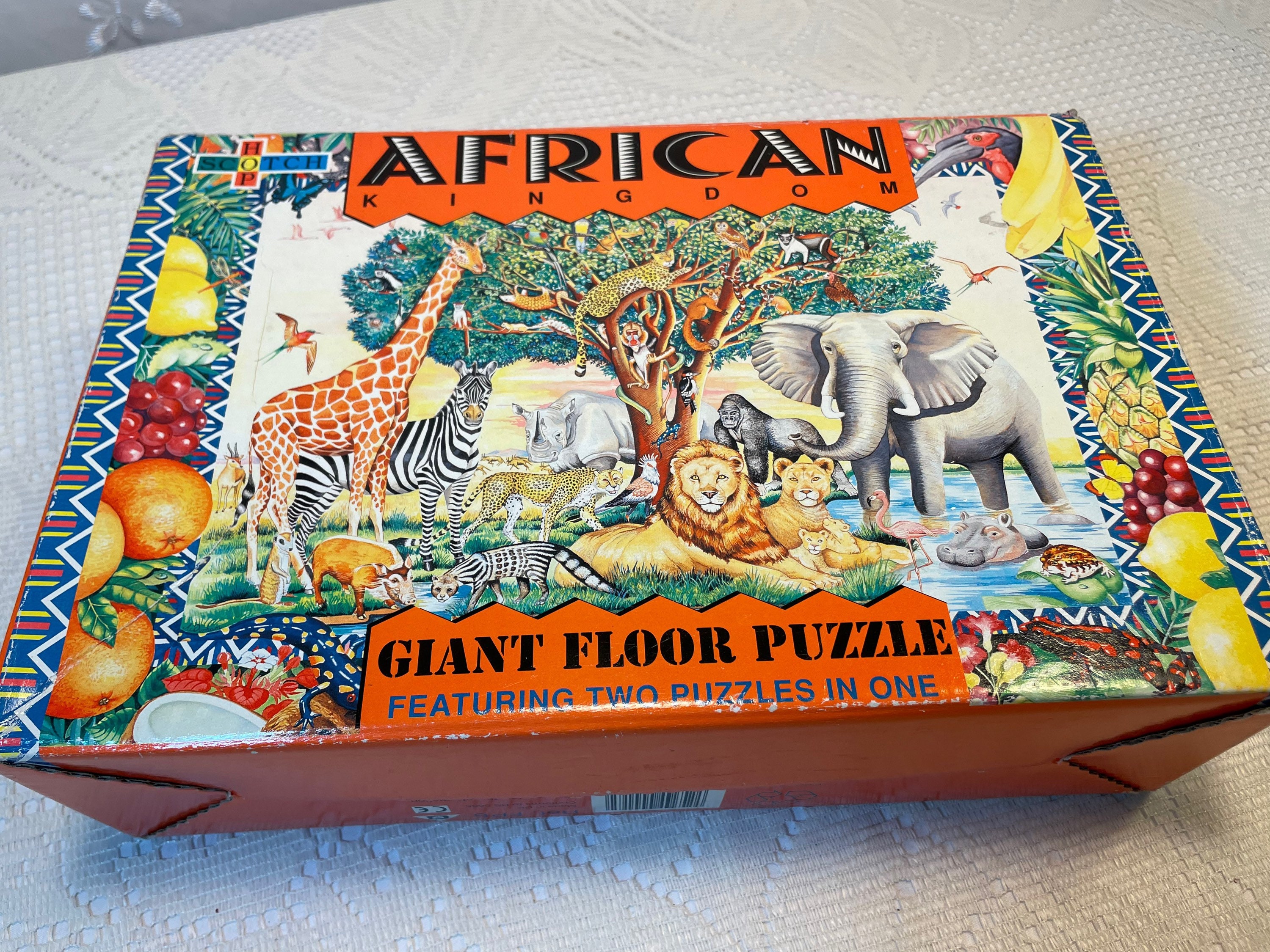 Vintage African Kingdom Giant Floor Puzzle Vintage African - Etsy