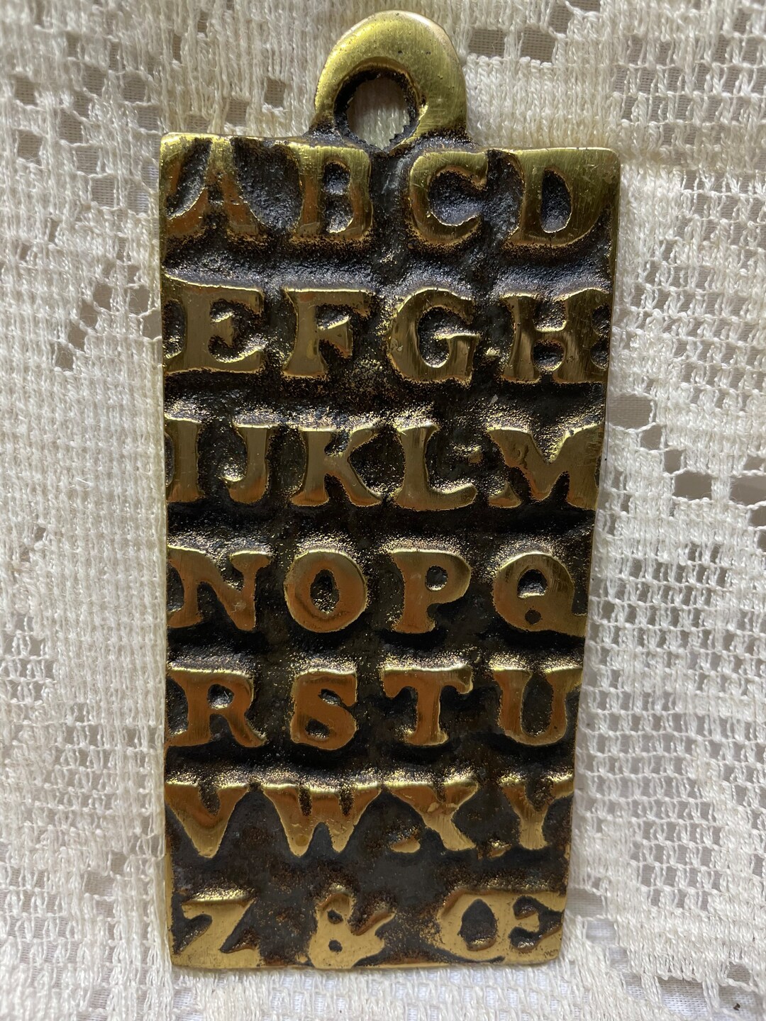 1700s Brass Alphabet Horn Book, Brass Horn Book, Antique Alphabet ...