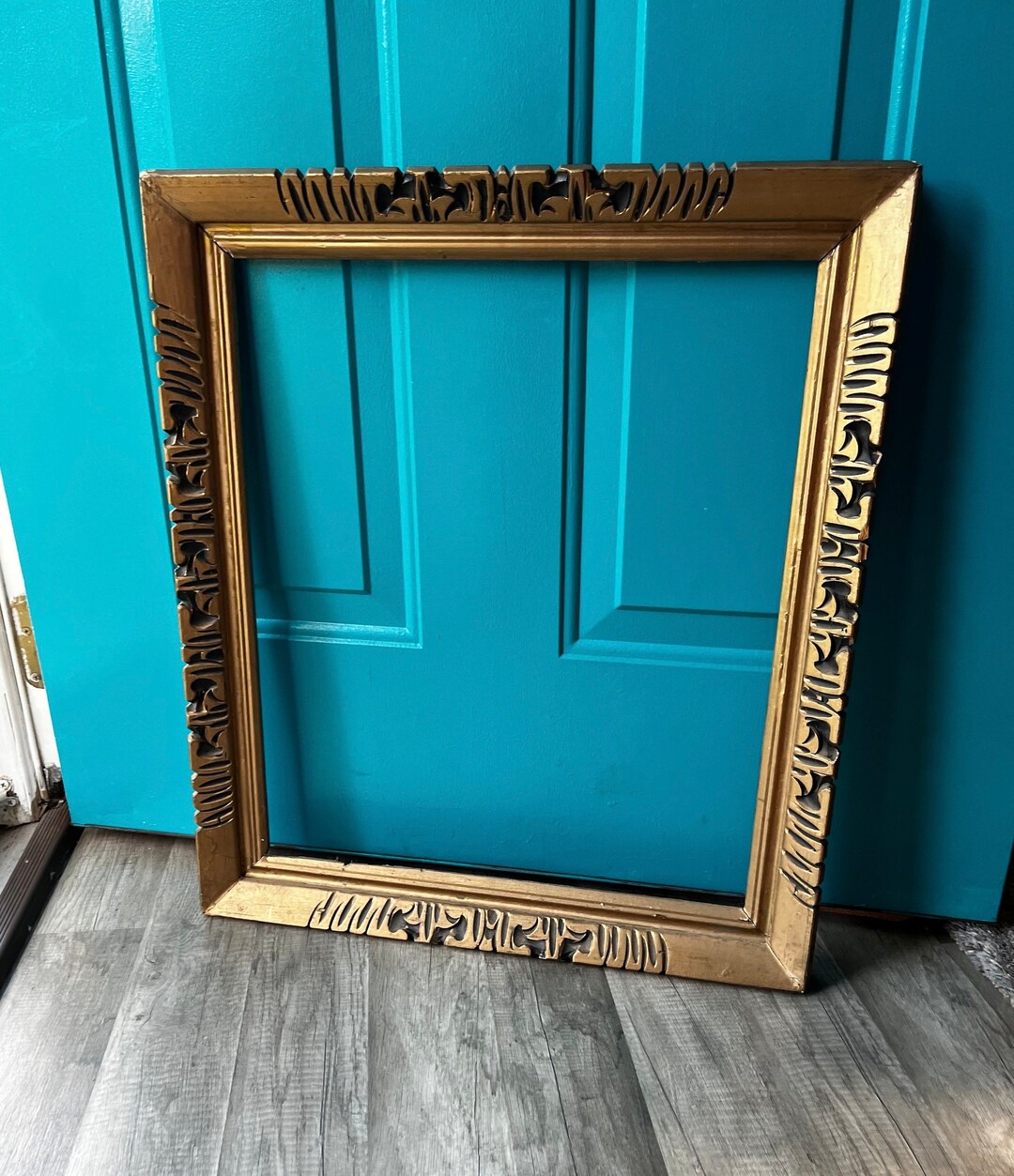 Vintage Ornate Gold Wood Frame, Large Ornate Wood Frames, Gold Wood ...