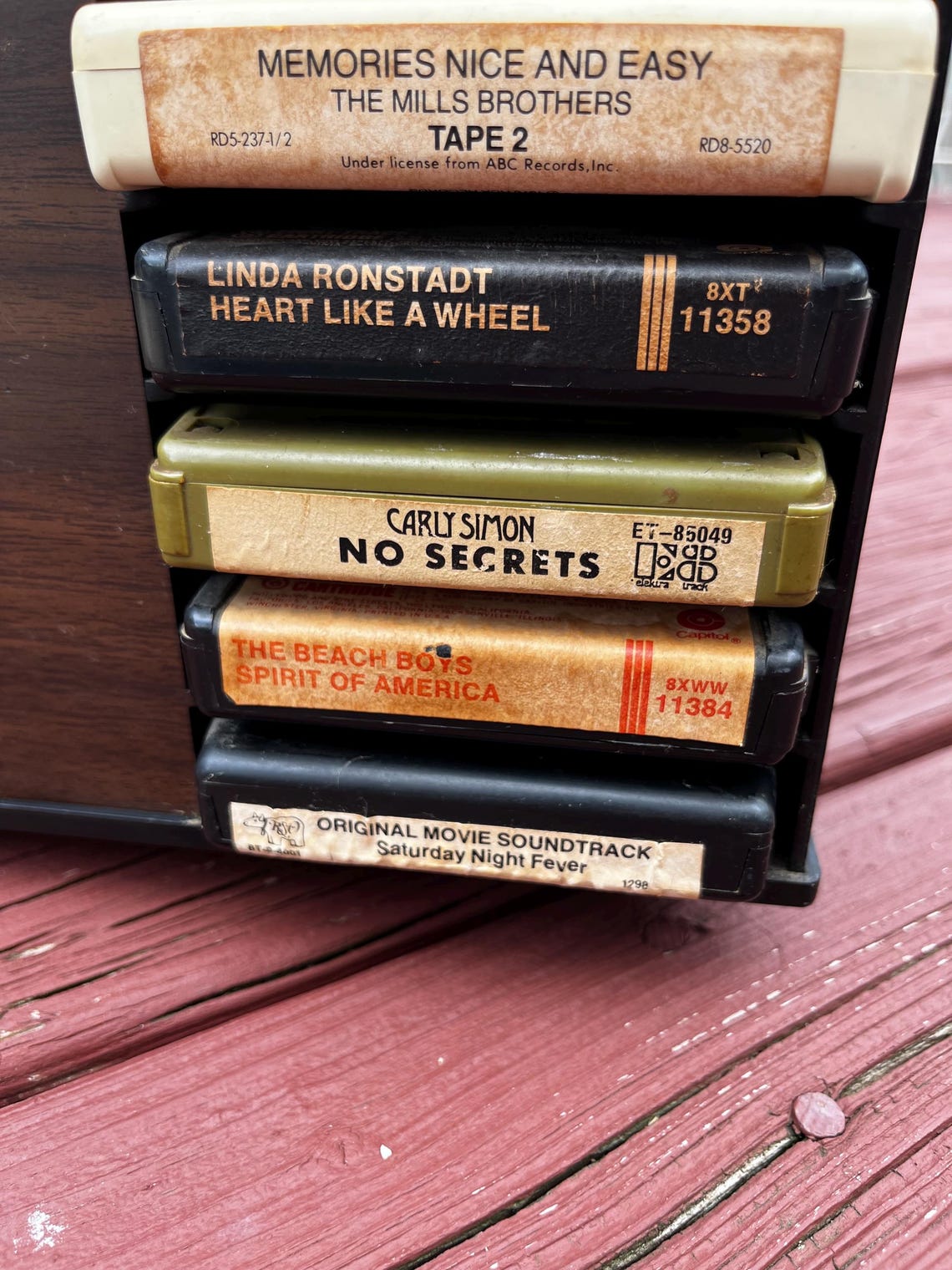 8 Ttack Tapes and Tape Holder, 8 Track Tape Storage, 8 Track Tapes ...