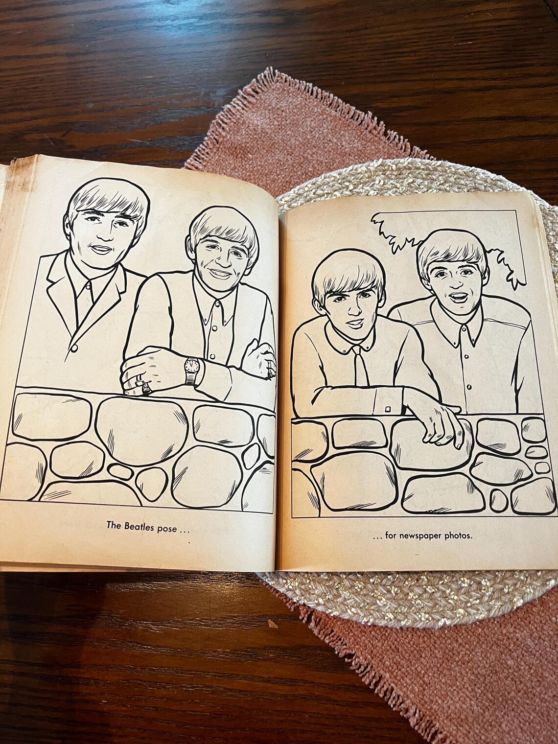 Vintage Beatles Coloring Book, Beatles Coloring Book, the Beatles ...