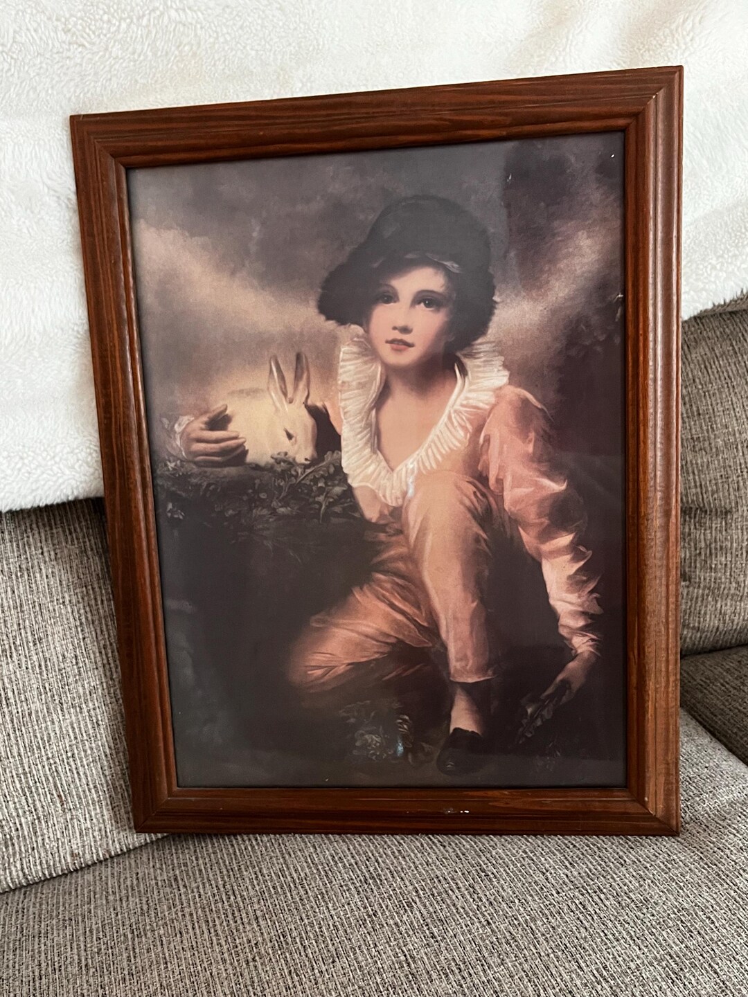 Vintage Boy and Rabbit Art, Master Simpson Art, Boy Boy and Rabbit, Boy ...