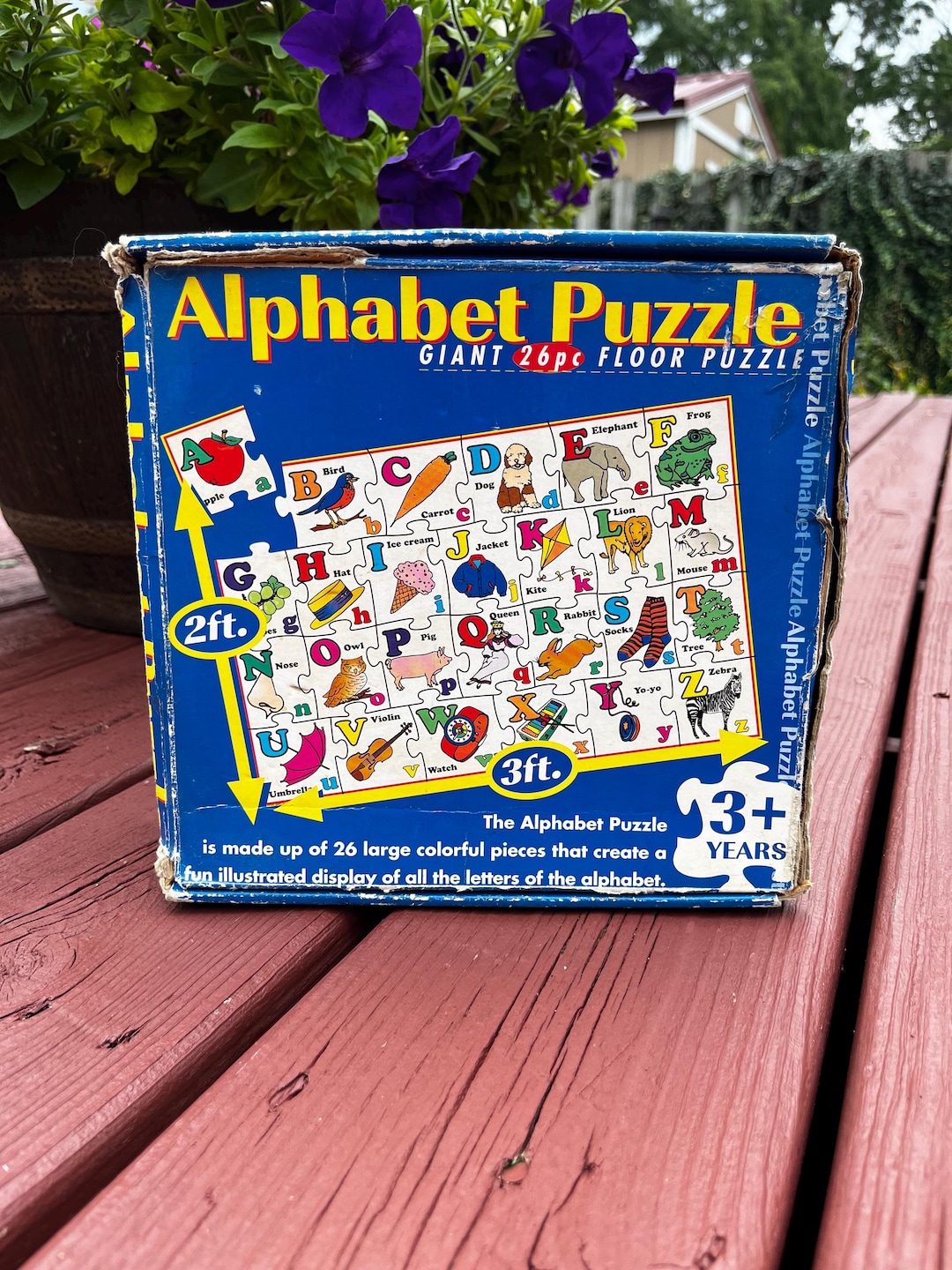 Vintage Alphabet Floor Puzzle, ABC Puzzles, Vintage Floor Puzzles, Kids ...