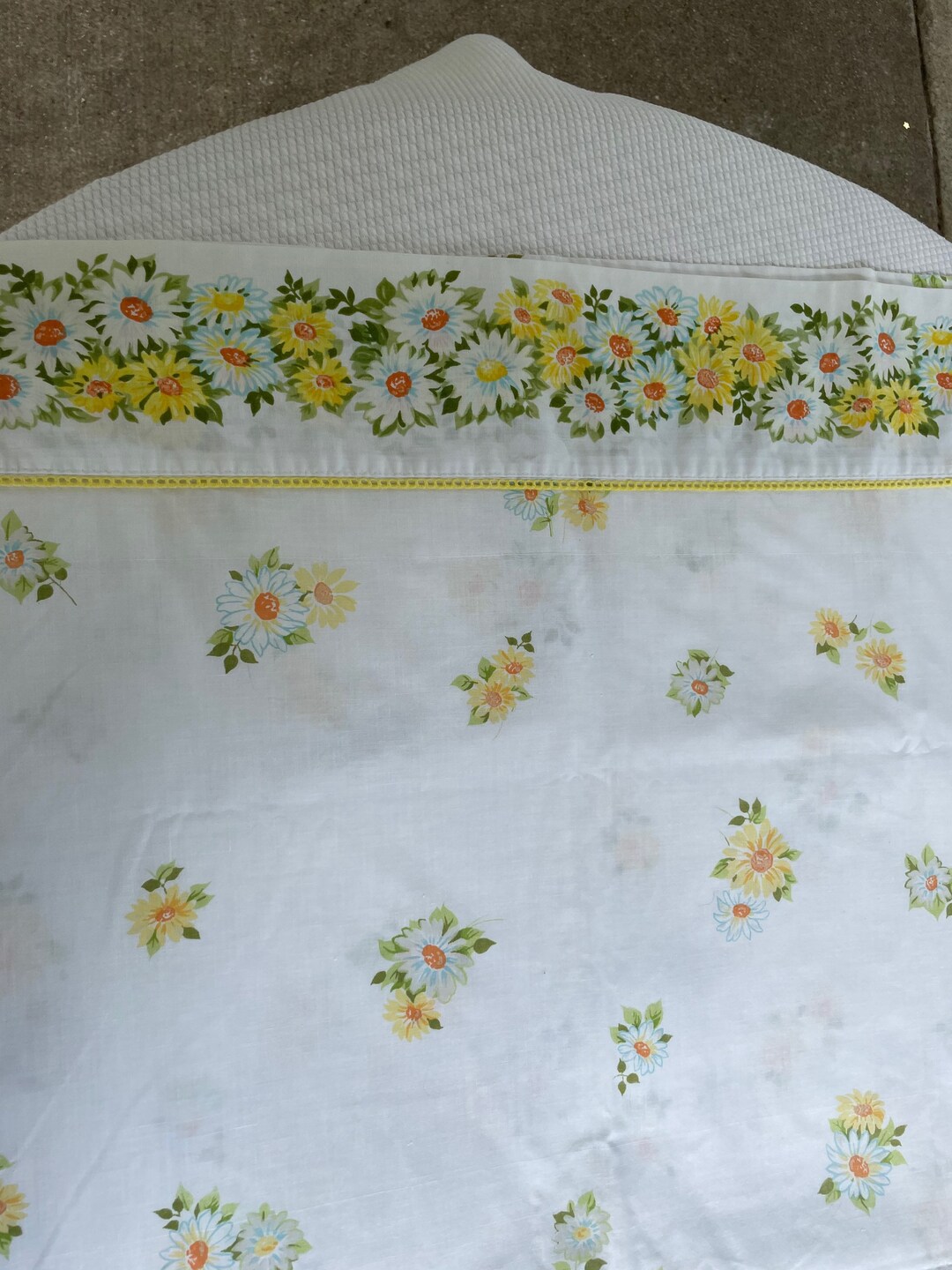 Vintage Twin Floral Daisy Flat Sheet, Vintage Twin Sheets, Vintage ...