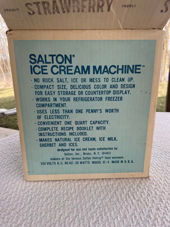 Salton Ice Cream Machine | atelier-yuwa.ciao.jp