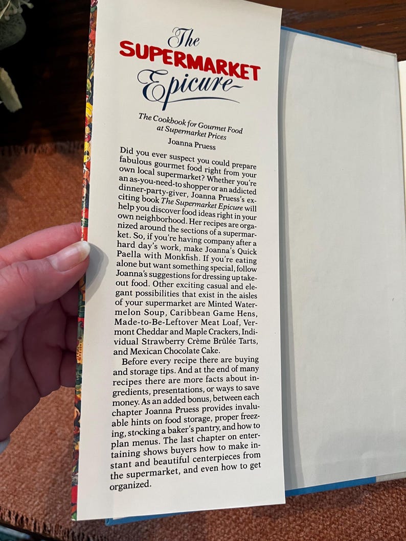 Vintage Supermarket Epicure Cookbook, Supermarket Epicure, Vintage ...