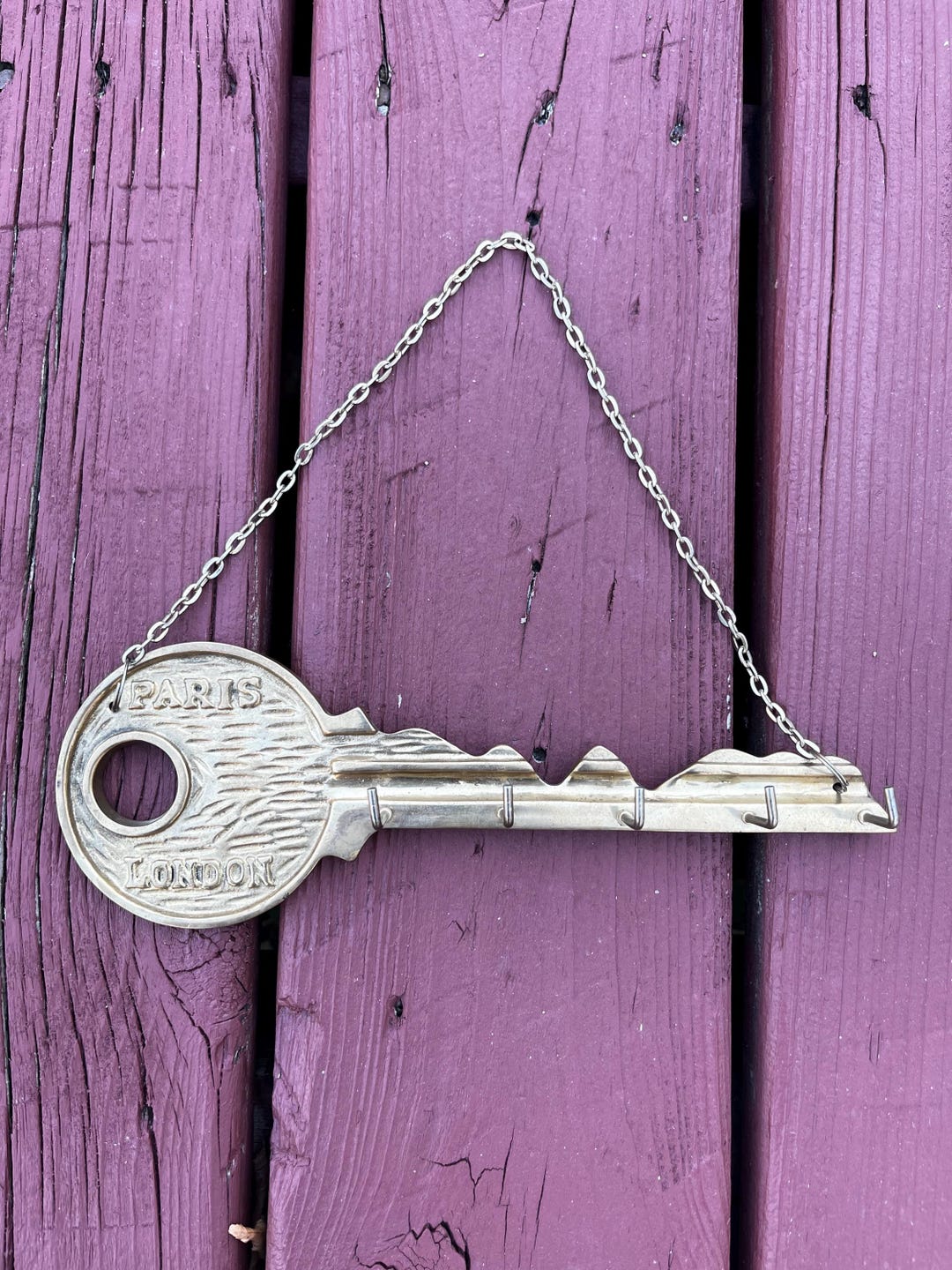 Vintage Brass Paris Key Holder,, Vintage Key Holders, Vintage Gold Key ...
