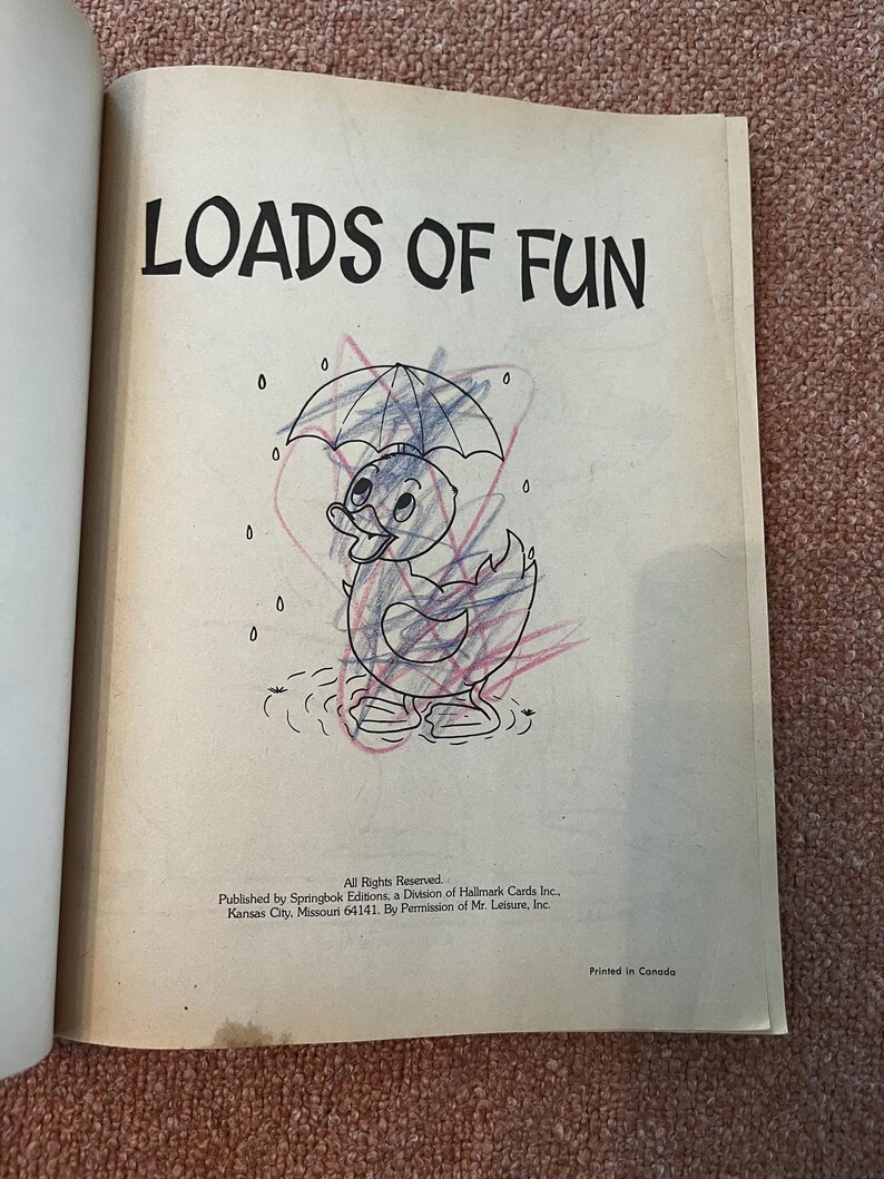 Vintage Springbok Coloring Book, Vintage Springbok Activity Book ...