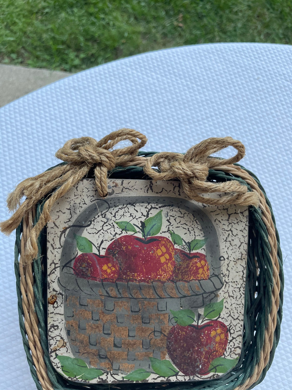 Vintage Apple Fruit Basket Vintage Red Apples Apple Kitchen | Etsy