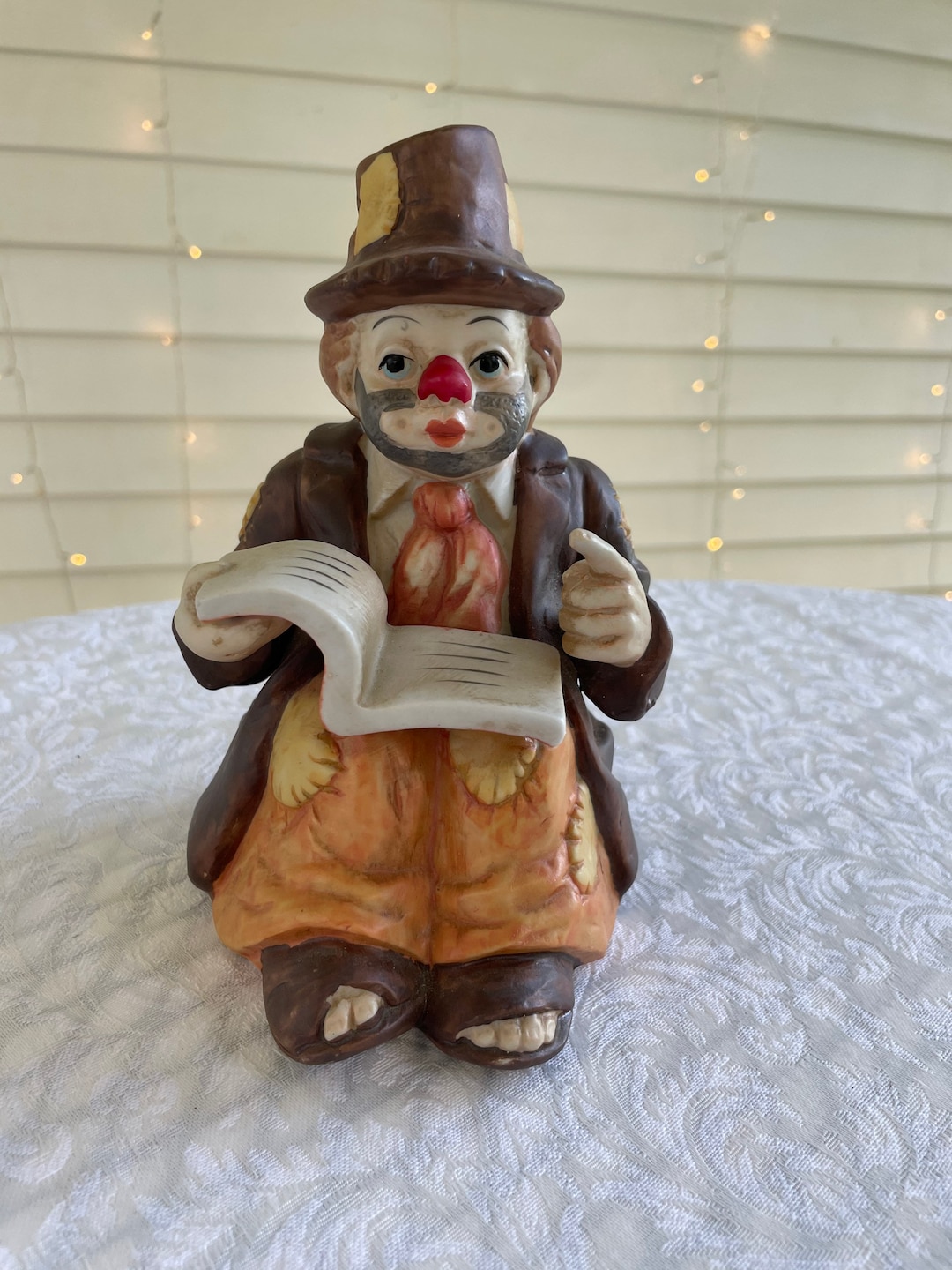 Vintage Musical Reading Clown Porcelain , Vintage Clowns, Vintage ...
