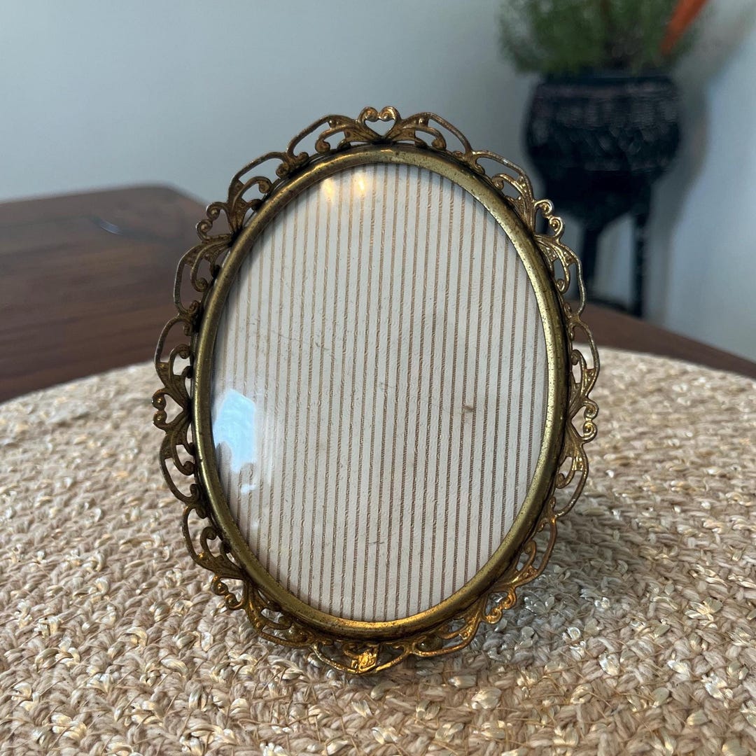 Vintage Ornate Gold Photo Frame and Album, Vintage Gold Photo Album ...