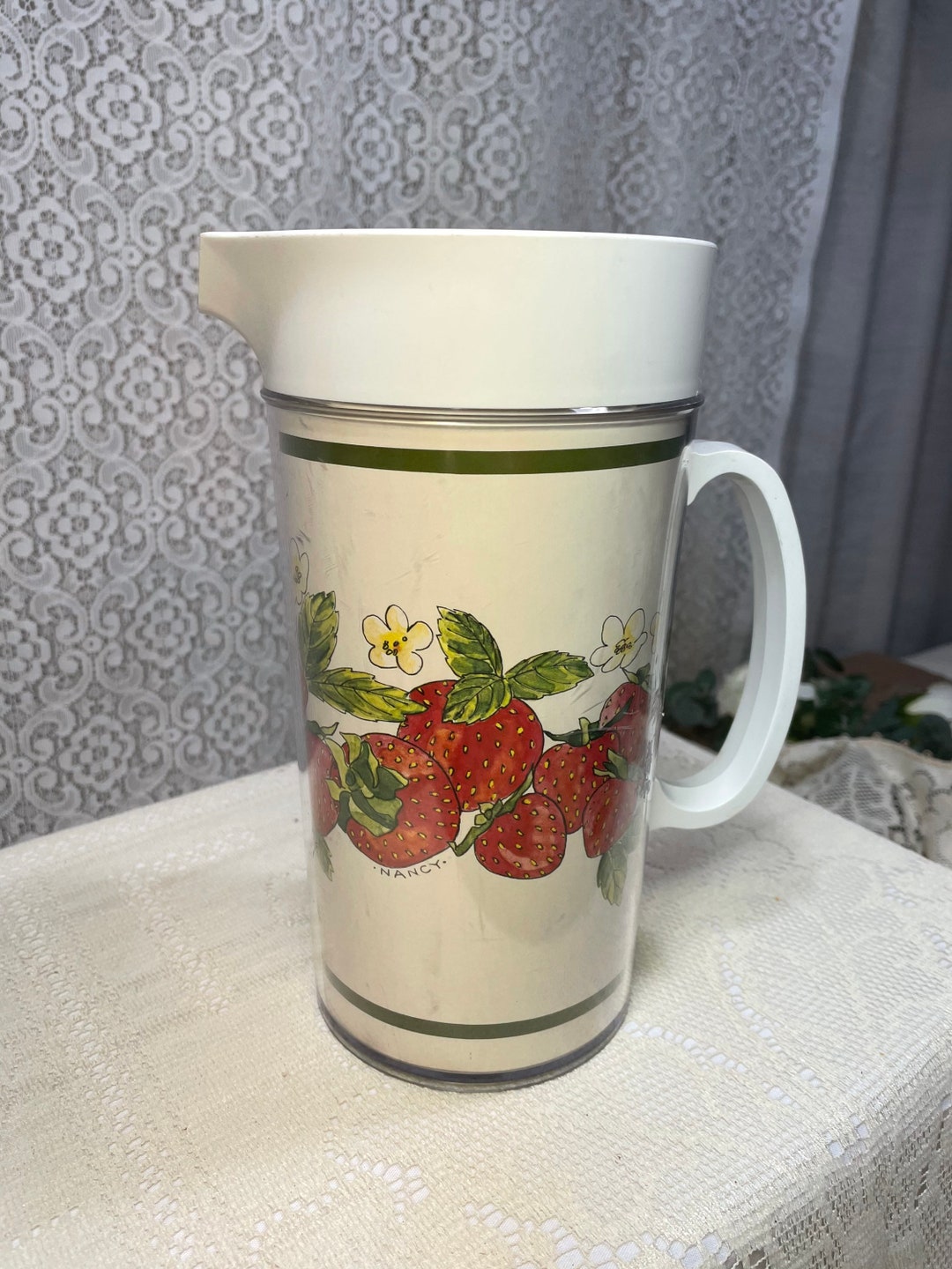 Vintage Strawberry Pitcher, Strawberry Pitchers, Vintage Strawberries ...