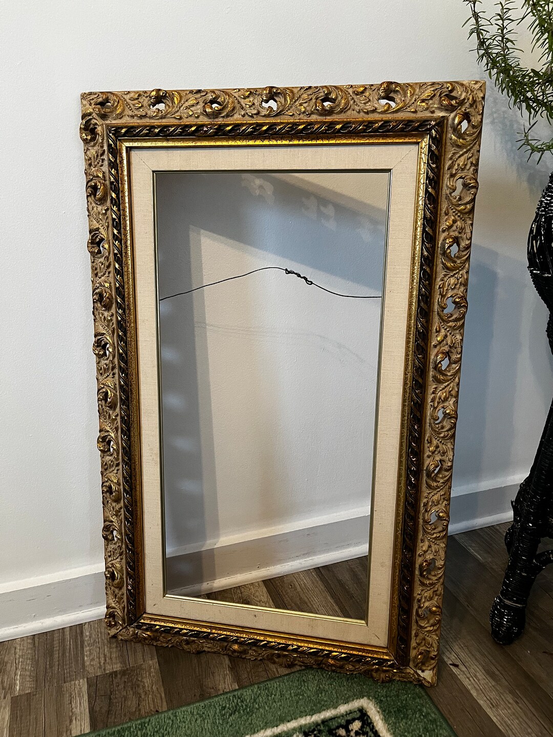 Antique Ornate Gold Wood Frame, Large Ornate Wood Frames, Gold Wood ...