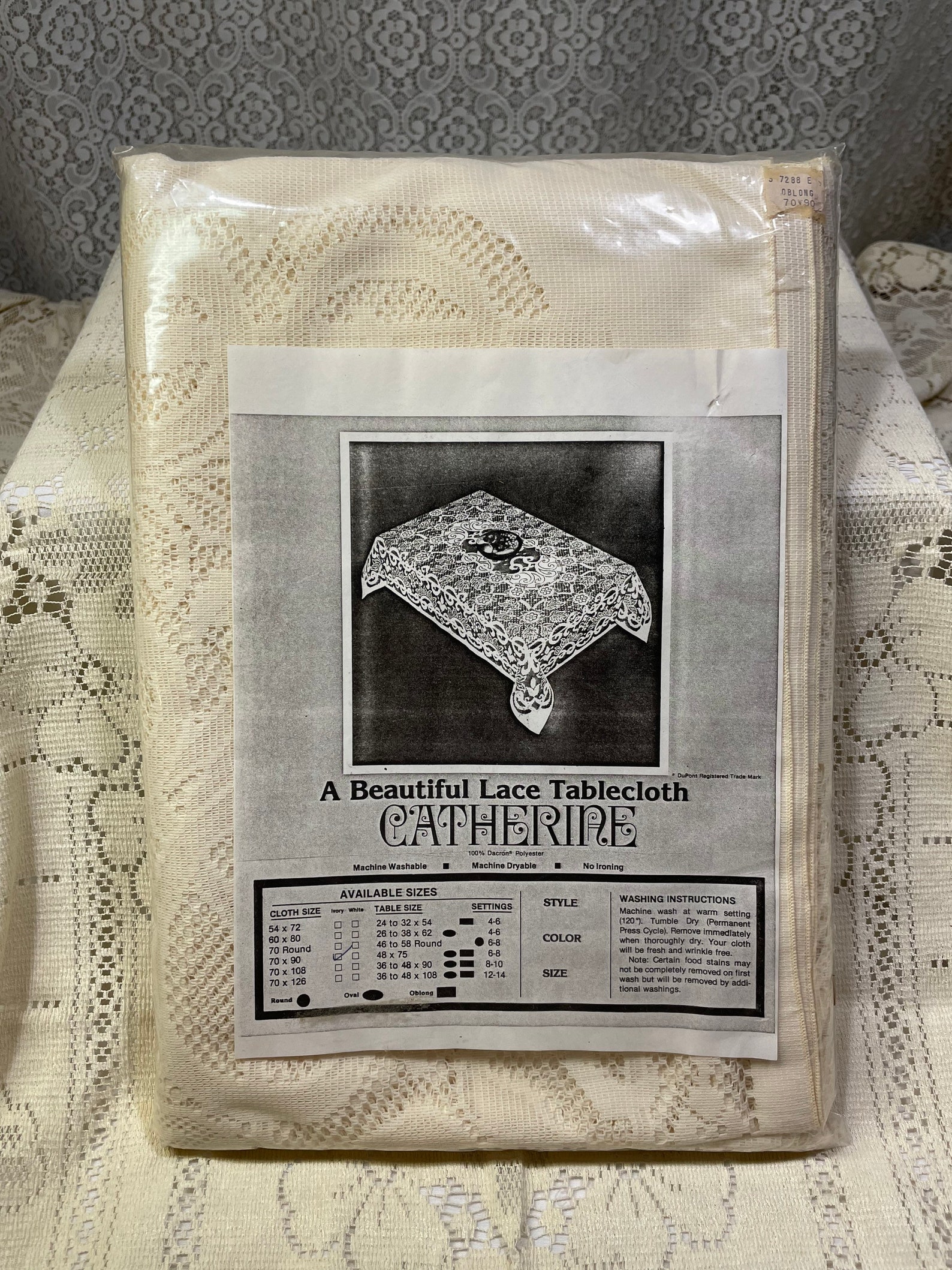 Vintage White Lace Rectangle Tablecloth Vintage White Lace - Etsy