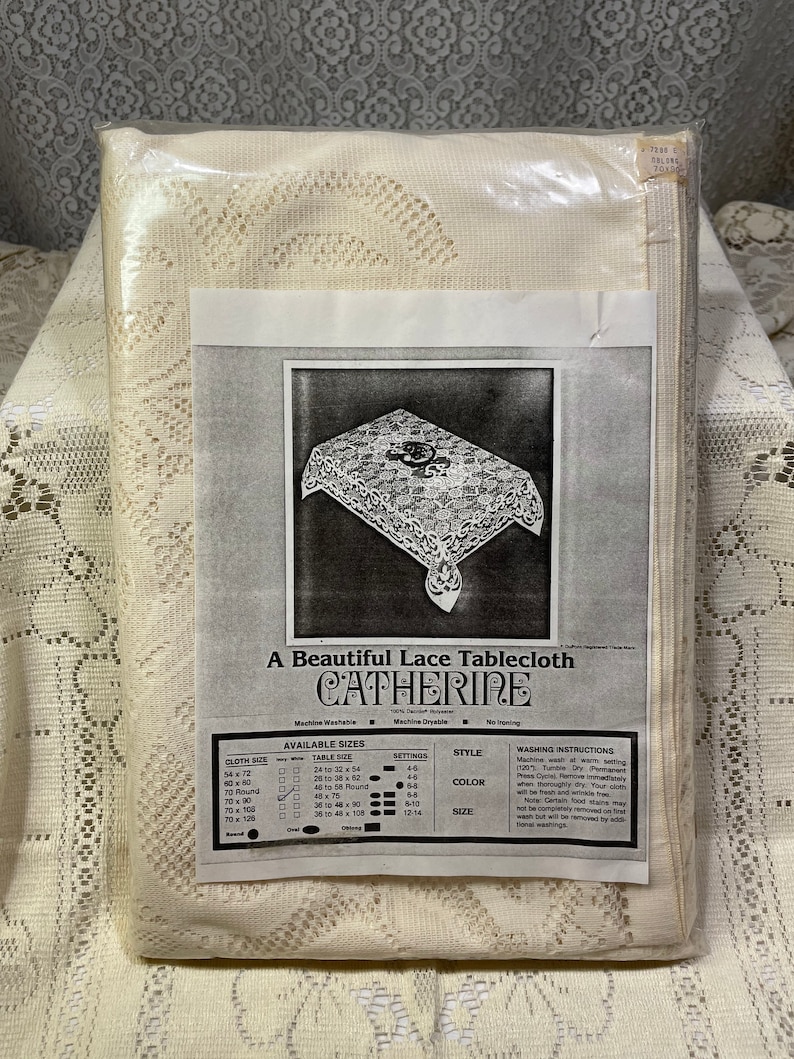 Vintage White Lace Rectangle Tablecloth Vintage White Lace | Etsy