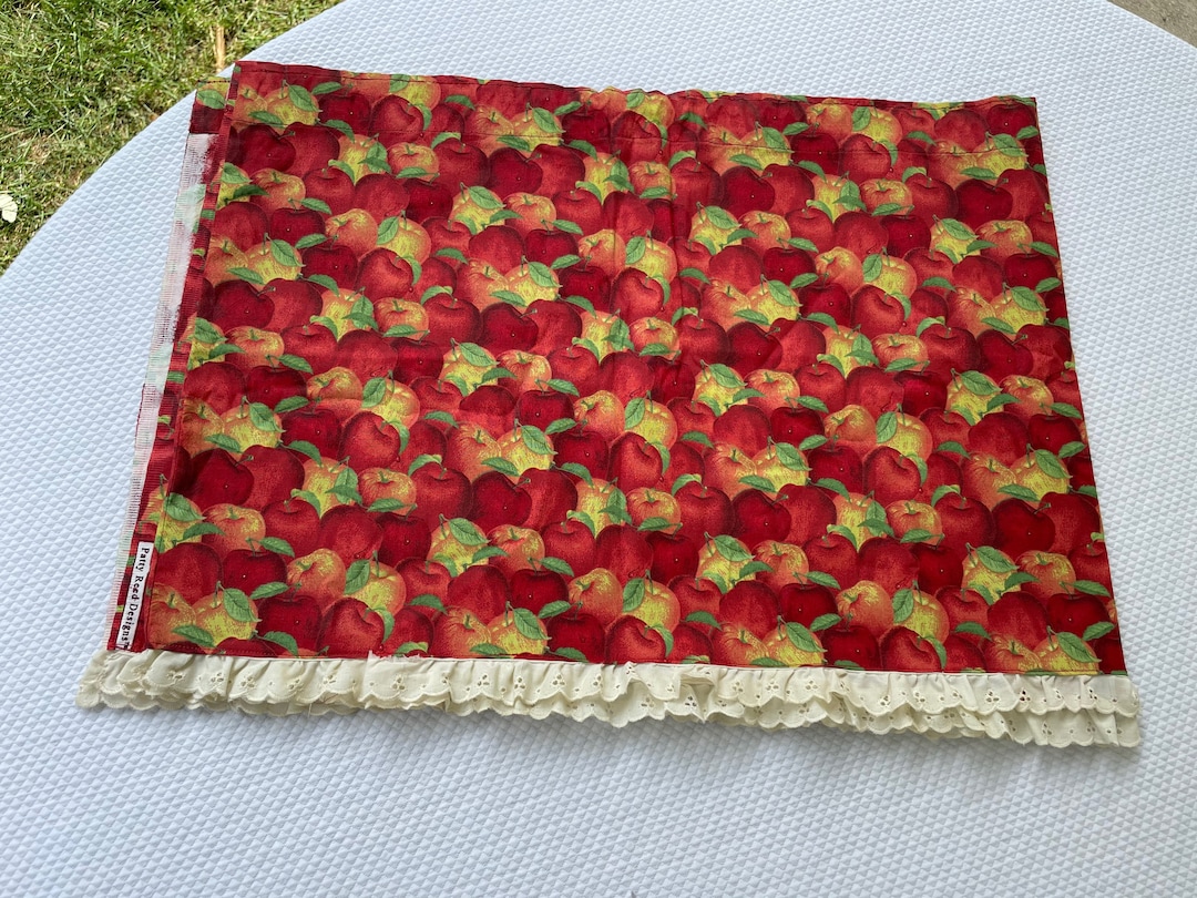 Vintage Red Apple Lace Valance, Vintage Apple Kitchen, Vintage Apple ...