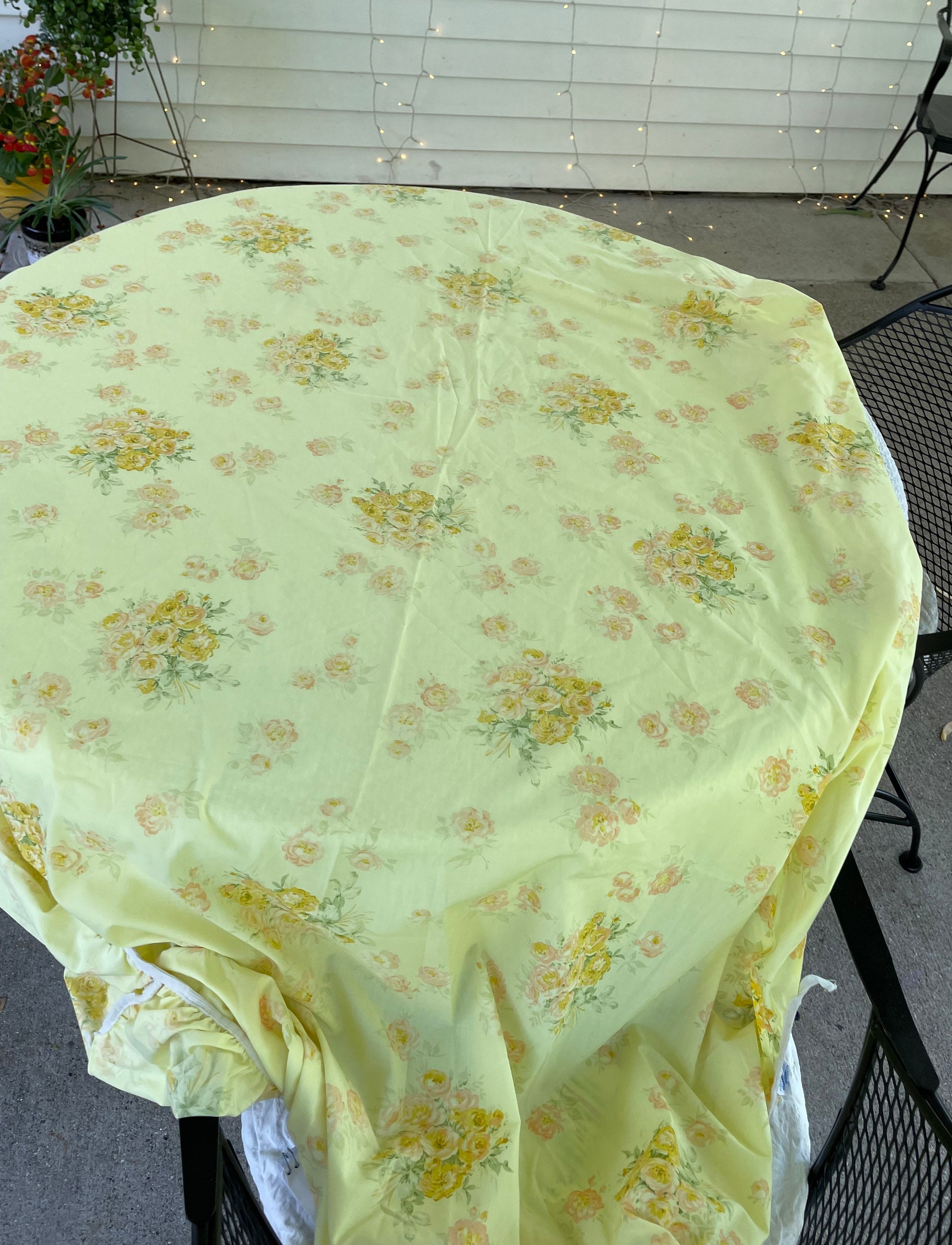 Vintage Twin Fitted Yellow Floral Sheet Vintage Twin Bed - Etsy