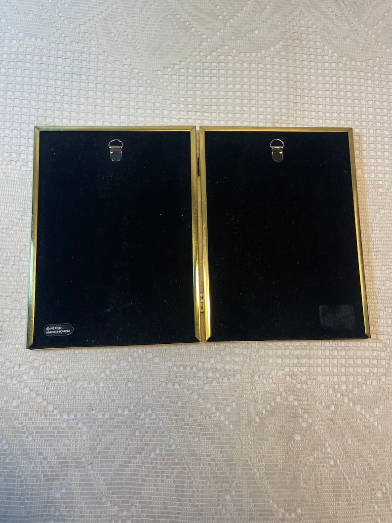 Vintage 5x7 Gold Metal Double Picture Frame vintage Picture - Etsy