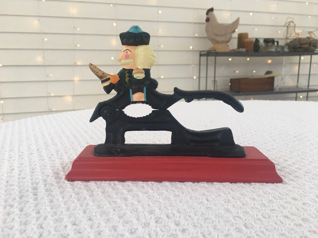 Vintage Iron Red and Black Nutcracker, Vintage Iron Nutcracker, Vintage ...