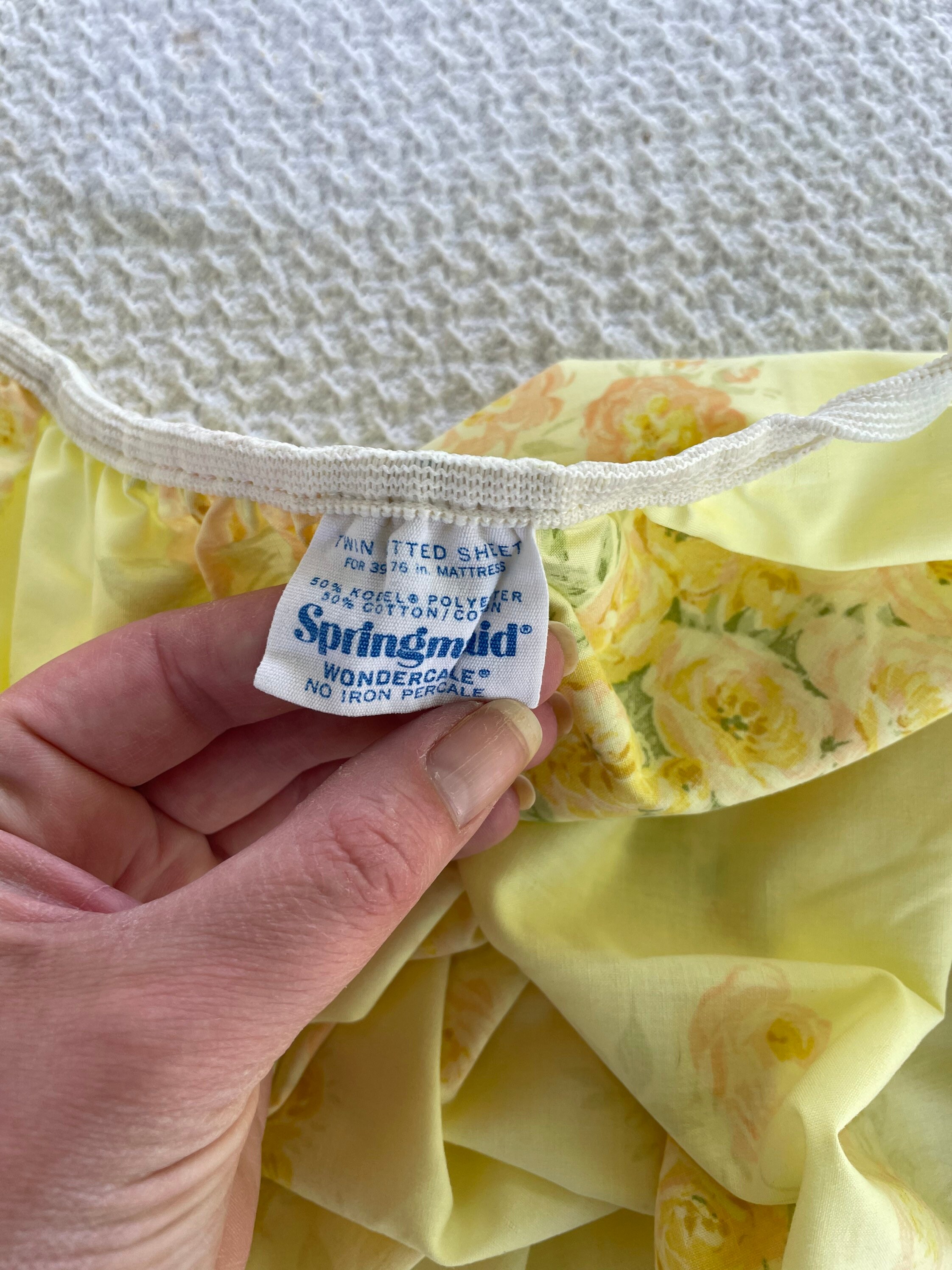 Vintage Twin Fitted Yellow Floral Sheet Vintage Twin Bed - Etsy