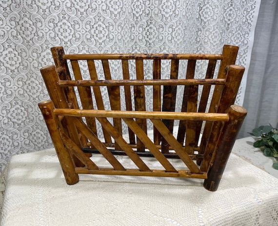 Vintage Bamboo Mail Holder Vintage Bamboo Paper Organizer | Etsy