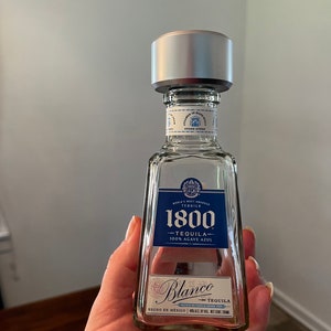 Half Pint 1800 Empty Liquor Bottle, 1800 Bottles, Glass Bottles, Liquor ...