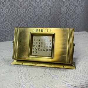 Vintage 50 Year Gold Metal Calendar, 50 Year Calendars, Vintage Office ...
