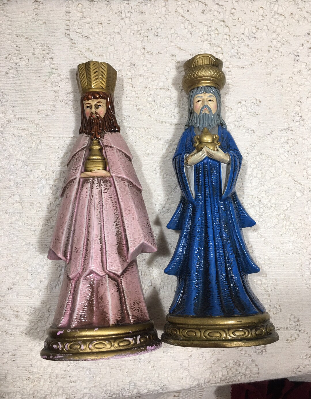 Vintage Wise Men Candlestick Holders, Vintage Wise Men Nativity ...