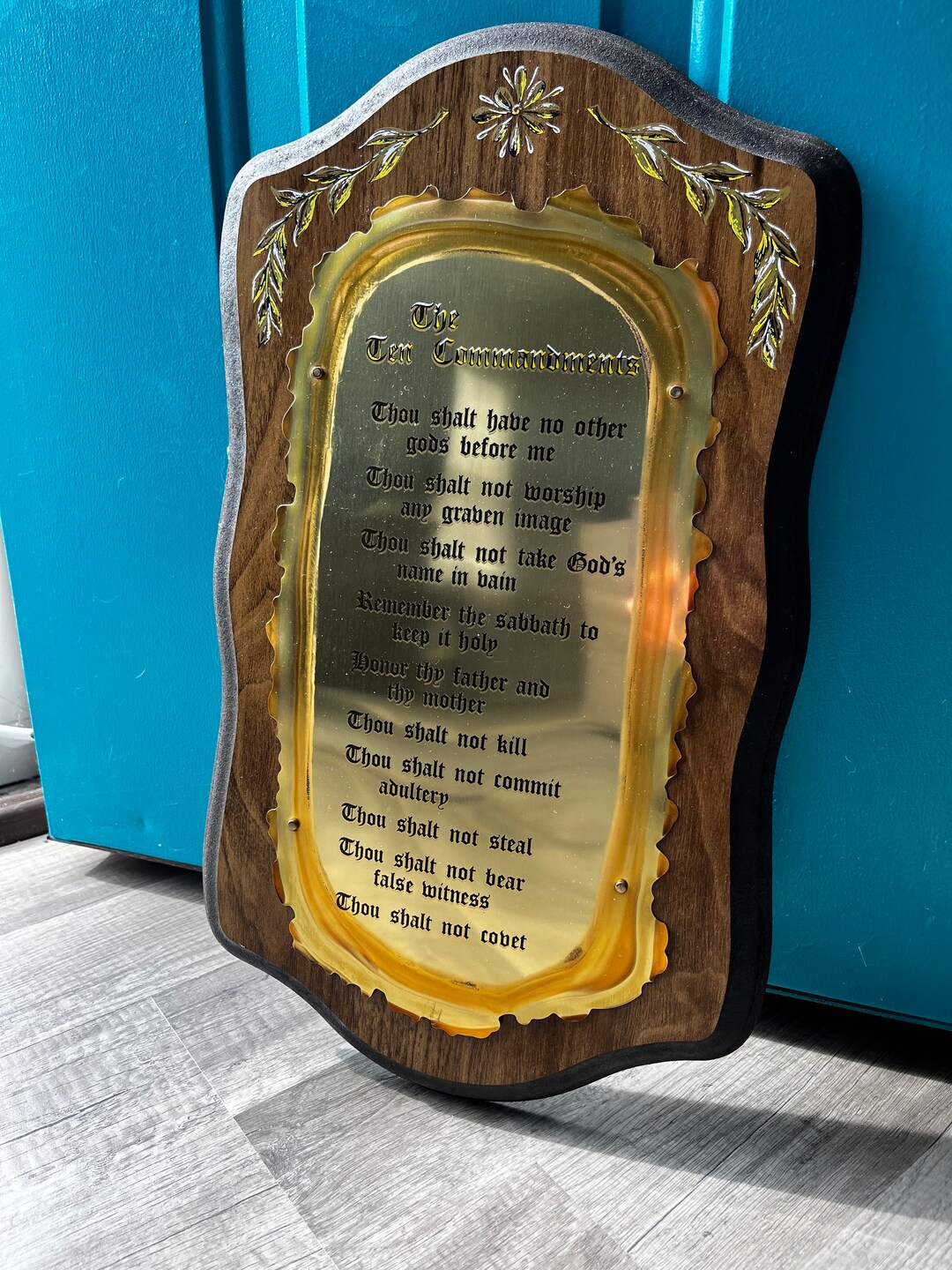 Vintage Ten Commandments, Vintage Christian Art, the Ten Commandments ...