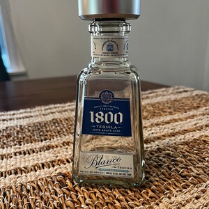 Half Pint 1800 Empty Liquor Bottle, 1800 Bottles, Glass Bottles, Liquor ...