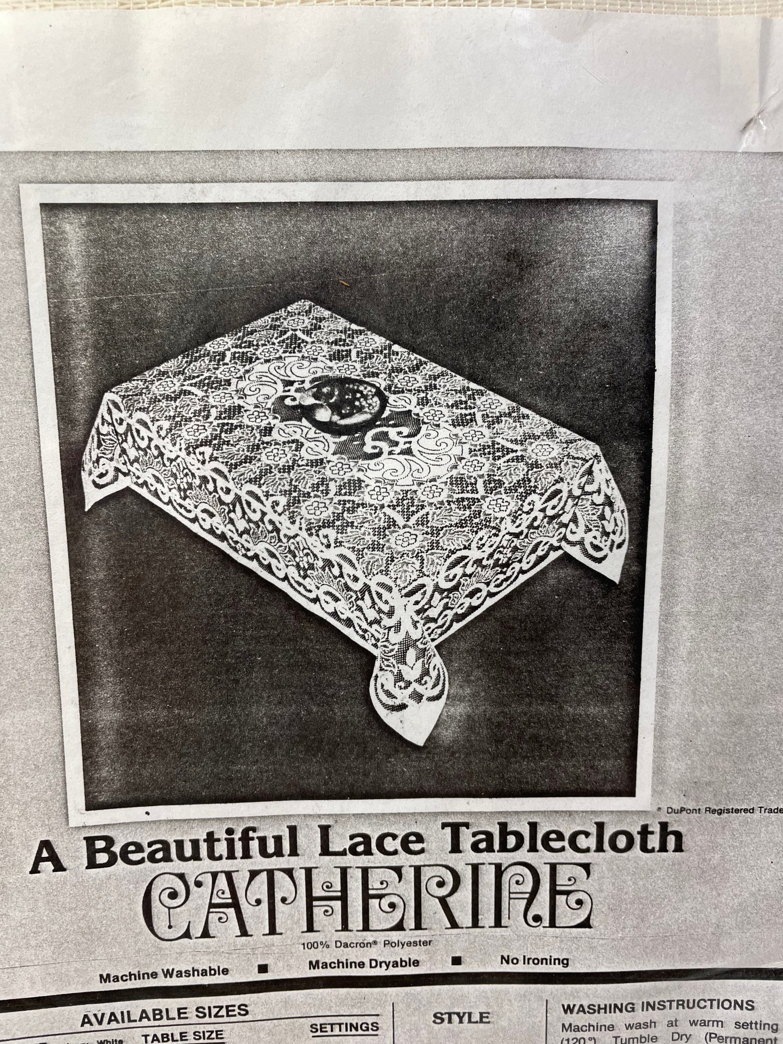 Vintage White Lace Rectangle Tablecloth, Vintage White Lace Table ...