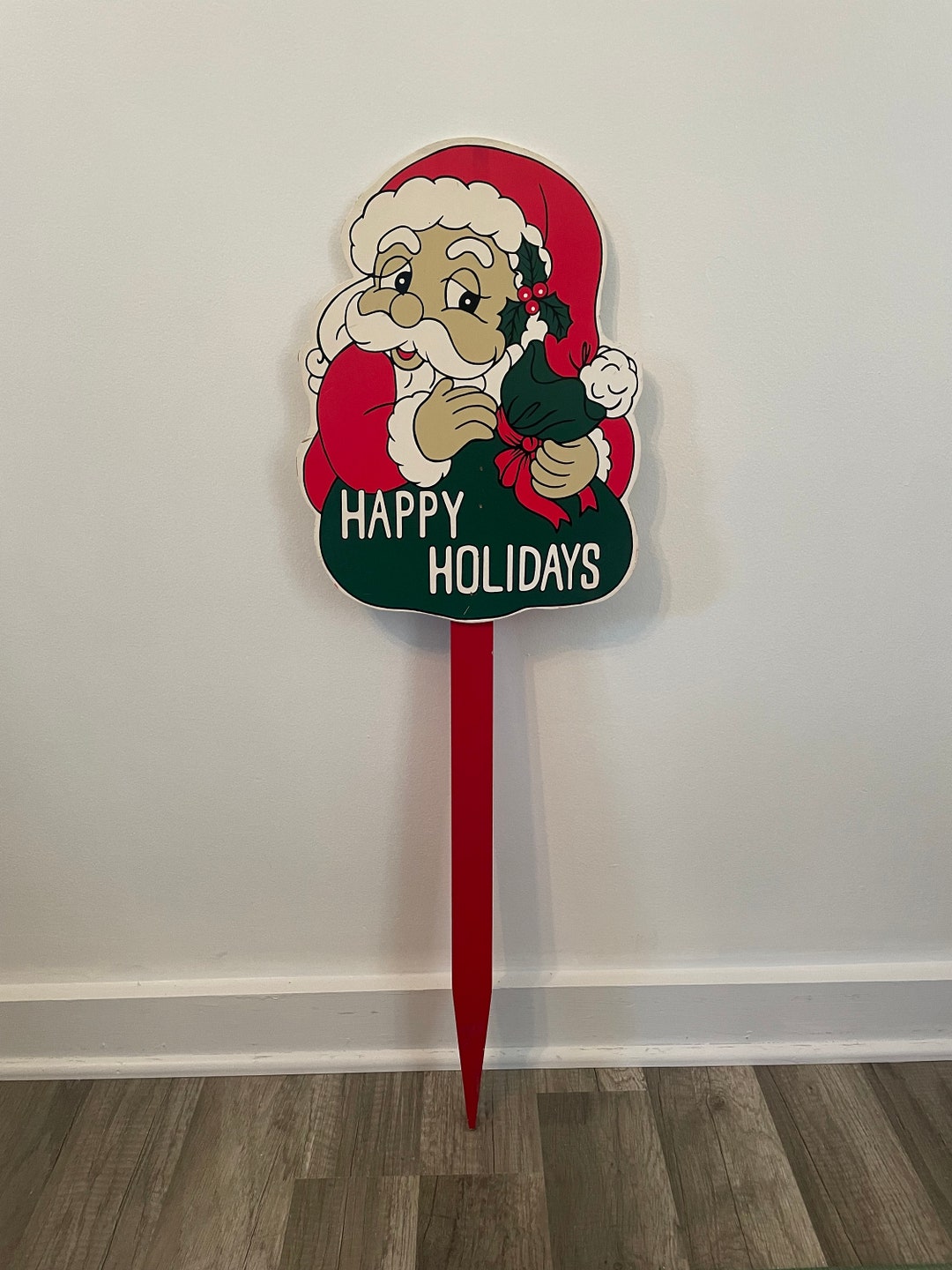 Vintage Santa Yard Art, Vintage Santa Decor, Vintage Christmas Yard Art ...