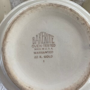 Retro Bakelite Ceramic Orange White and Brown 22k Gold Serving Bowls ...