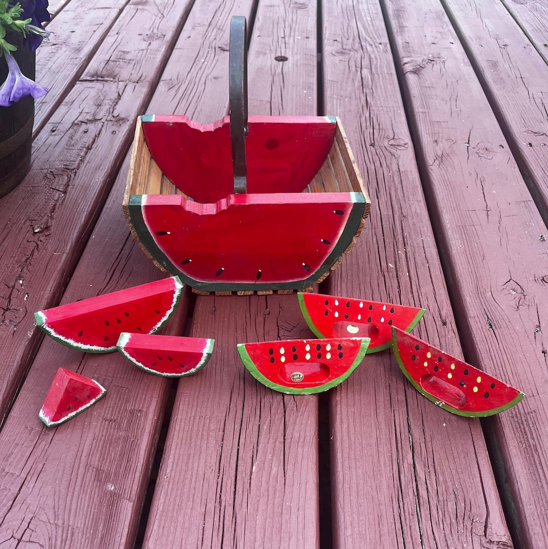 Vintage Wooden Watermelon Basket, Vintage Watermelons, Vintage ...