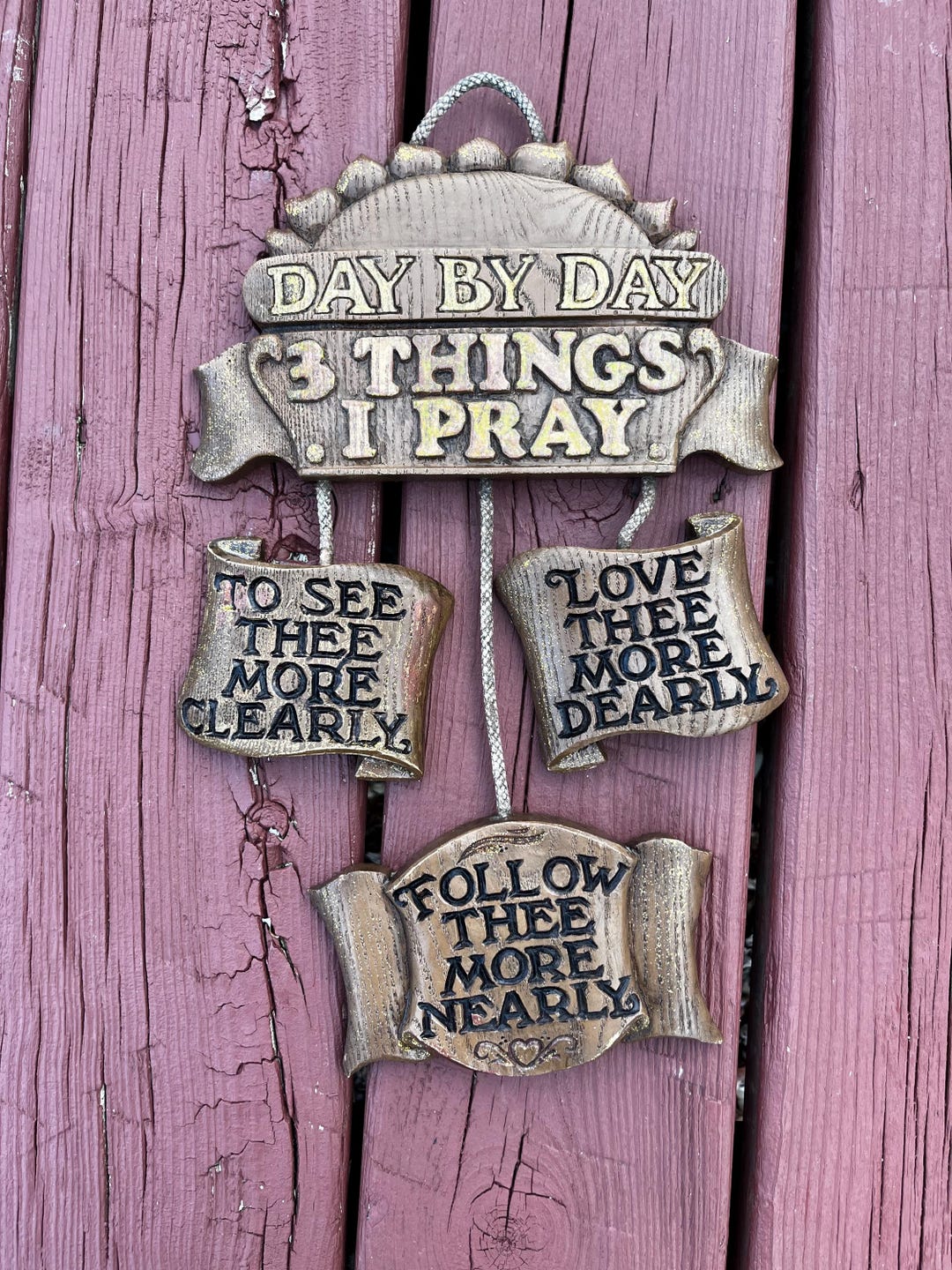 Vintage Day by Day 3 Things I Pray, Vintage Prayers Decor, Prayers ...