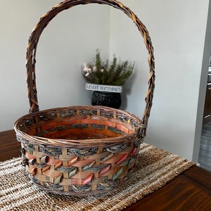 Vintage Wicker Easter Baskets, Easter Baskets, Vintage Easter Decor ...