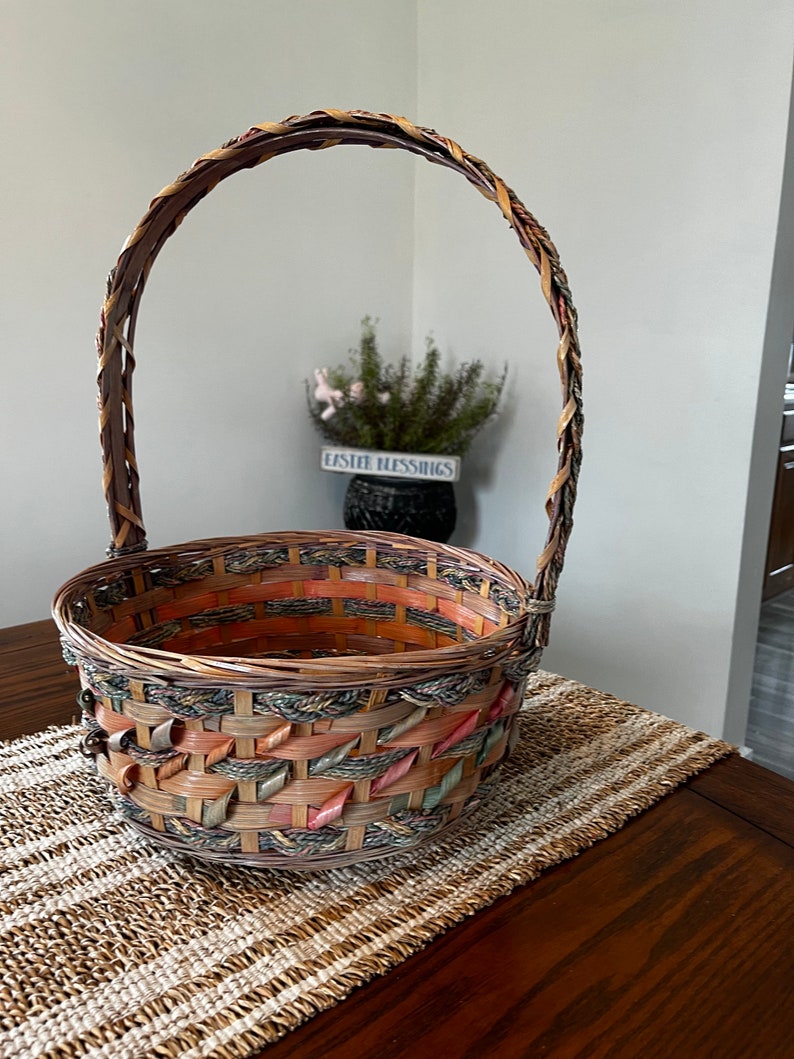 Vintage Wicker Easter Baskets, Easter Baskets, Vintage Easter Decor ...