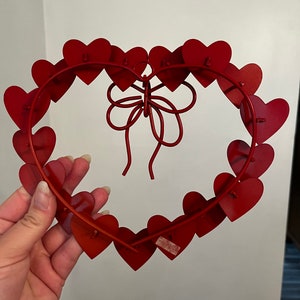 Vintage Red Metal Valentines Heart Wall Decor, Vintage Valentines Decor ...