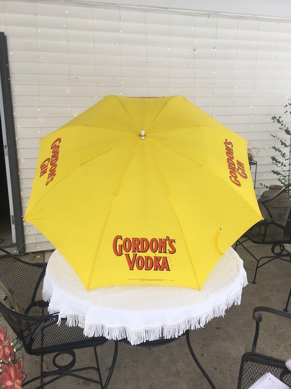 Vintage Gordons Vodka Gin Yellow Umbrella Yellow Bar Decor | Etsy