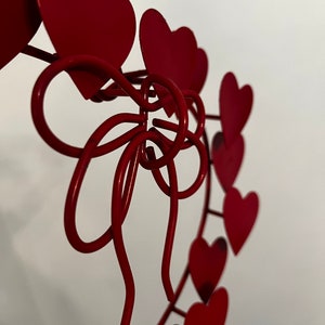 Vintage Red Metal Valentines Heart Wall Decor, Vintage Valentines Decor ...