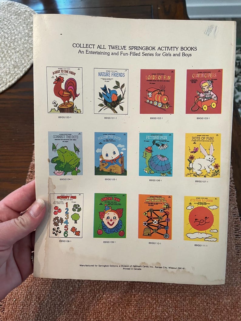 Vintage Springbok Coloring Book, Vintage Springbok Activity Book ...
