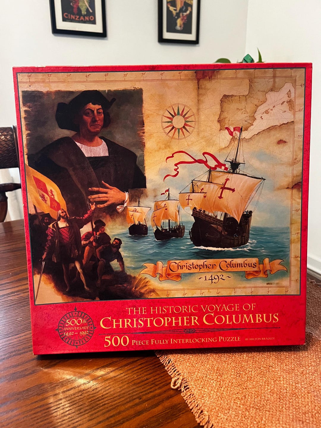 Vintage the Historic Voyage of Christopher Columbus Puzzle, Christopher ...
