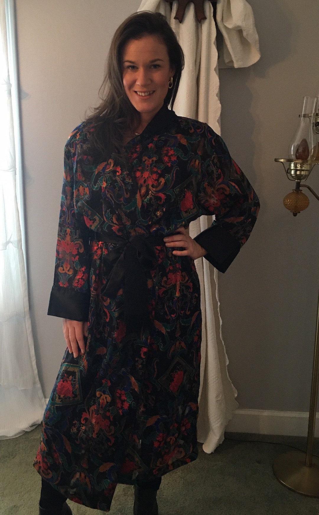 Vintage Victoria Secret Lingerie Robe, Vintage Victoria Secret Black ...