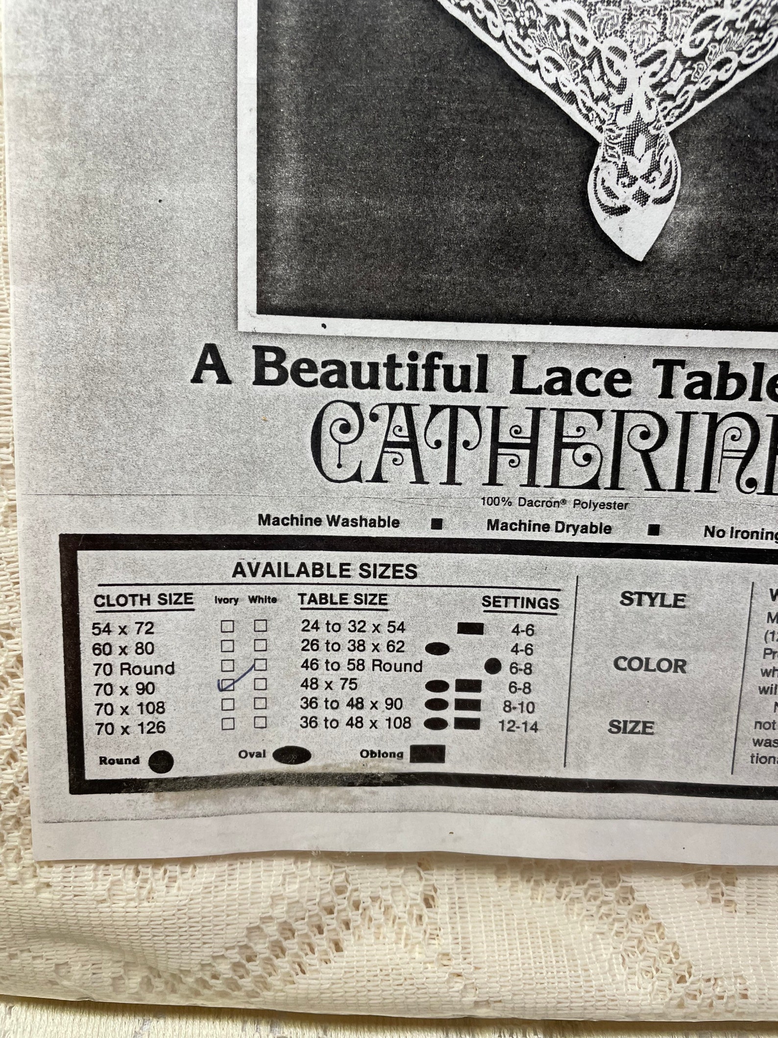 Vintage White Lace Rectangle Tablecloth Vintage White Lace - Etsy